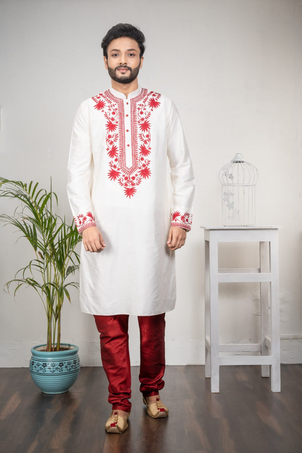 Shop Tussar Silk Punjabi Kurta For Men - The Shahensha