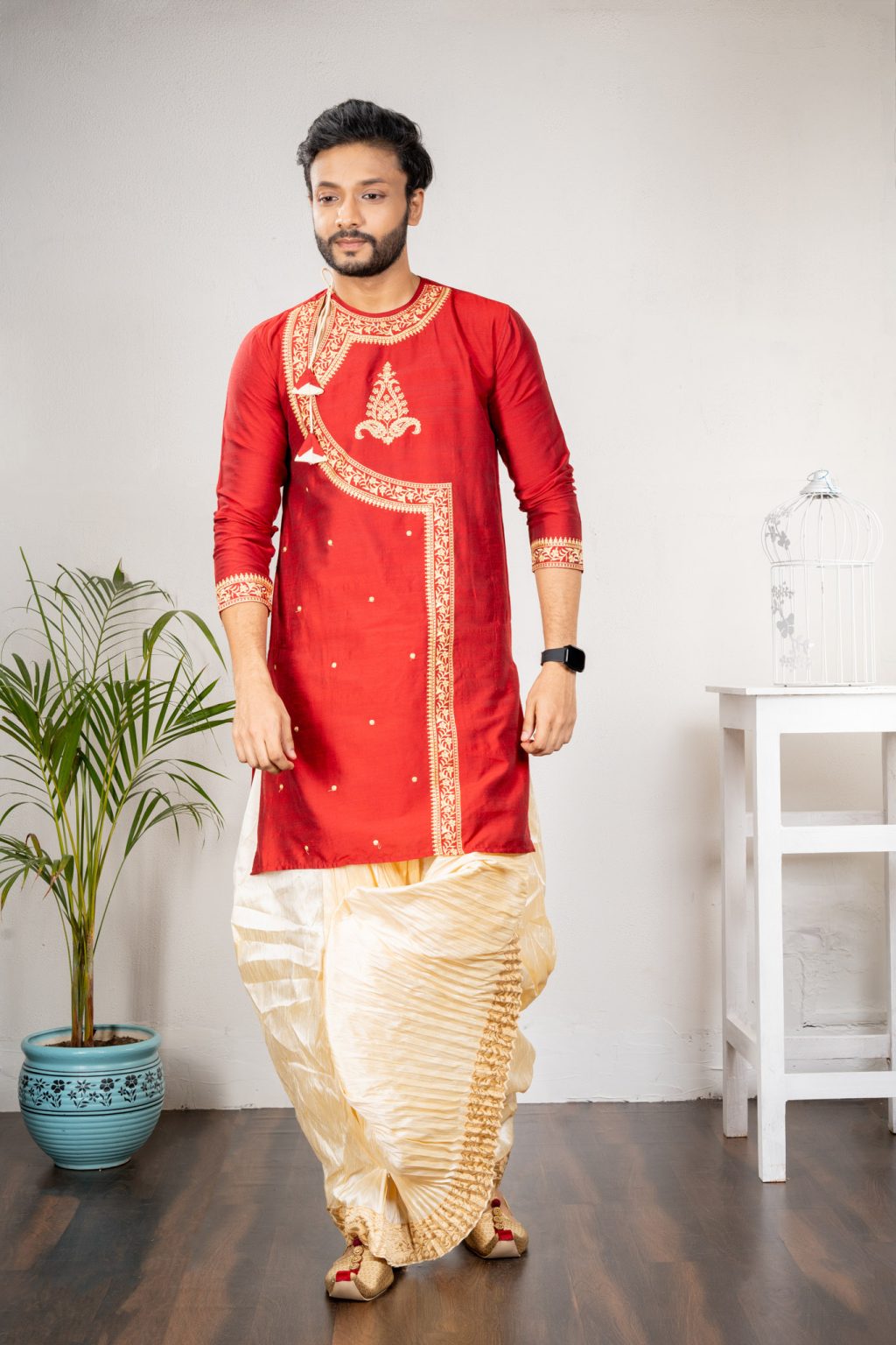 Shop Tussar Silk Punjabi Kurta For Men - The Shahensha