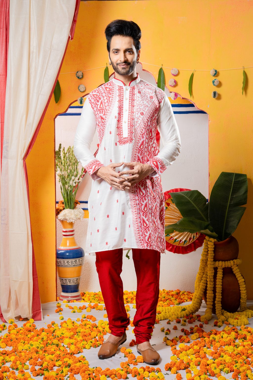 Shop Tussar Silk Punjabi Kurta For Men - The Shahensha